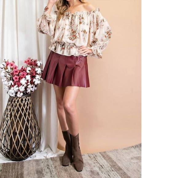 eesome | Tops | Nwt Eesome Renee Ruffle Blouse In Floral | Poshmark